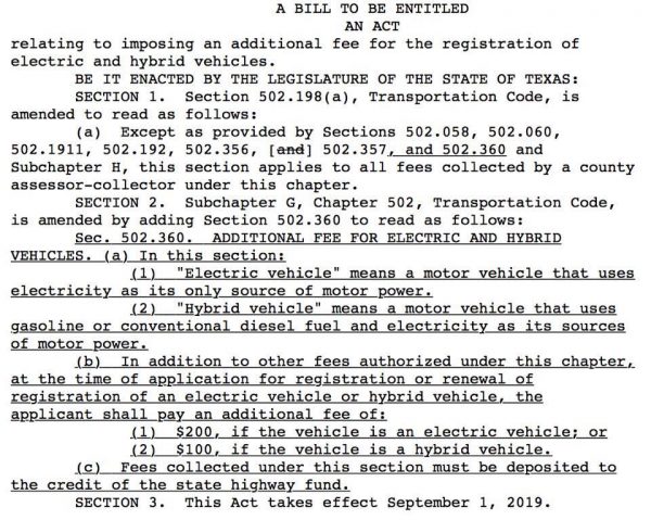 TEXAS LEGISLATIVE ALERT *** – The EV-angelist